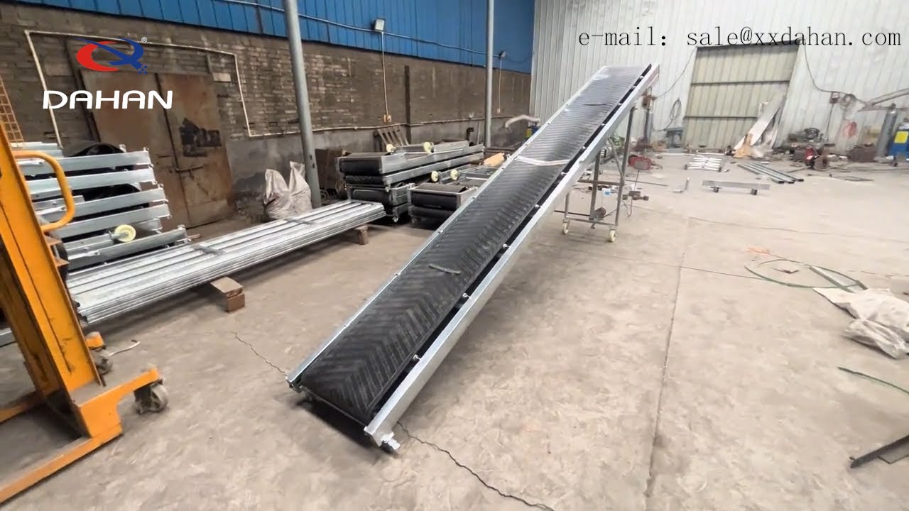 Small Belt Conveyor - YouTube