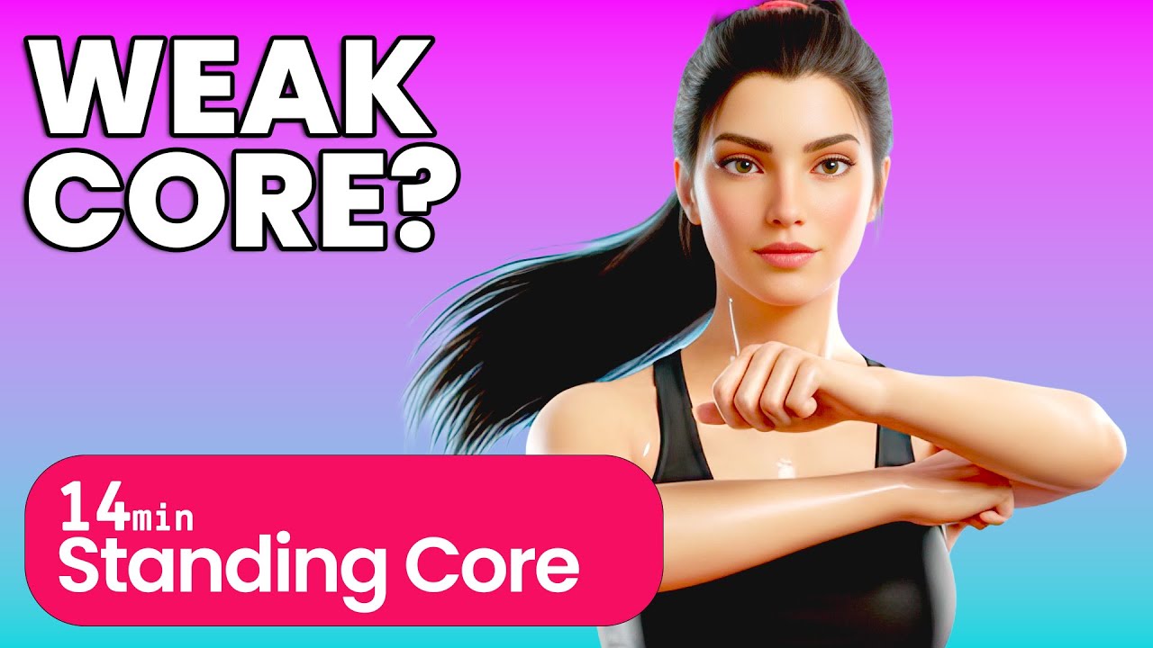 Weak Core From Sitting? → 14 Min Standing Fix (No Floor) - YouTube