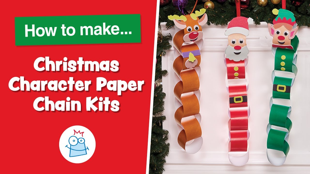 FN344 - Christmas Characters Paper Chain Kits - YouTube