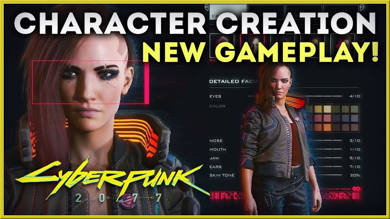 CYBERPUNK 2077 - Gamescom Character Creation GamePlay! Character ...