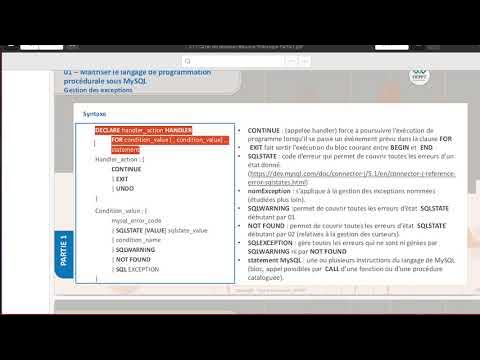 Gestion des Données (Vidéo 45) : Les Exceptions (1) - YouTube