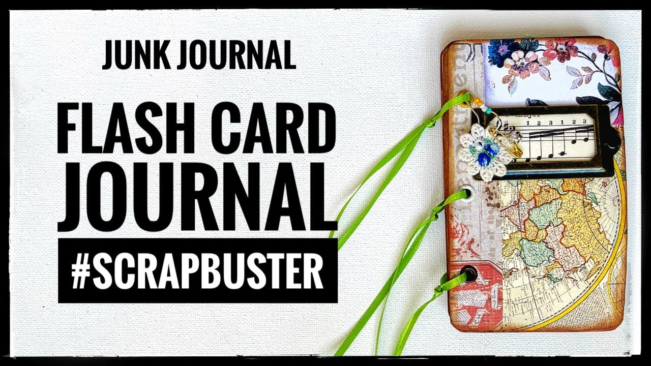 Junk Journal - Flash Card Journal - #scrapbuster - YouTube