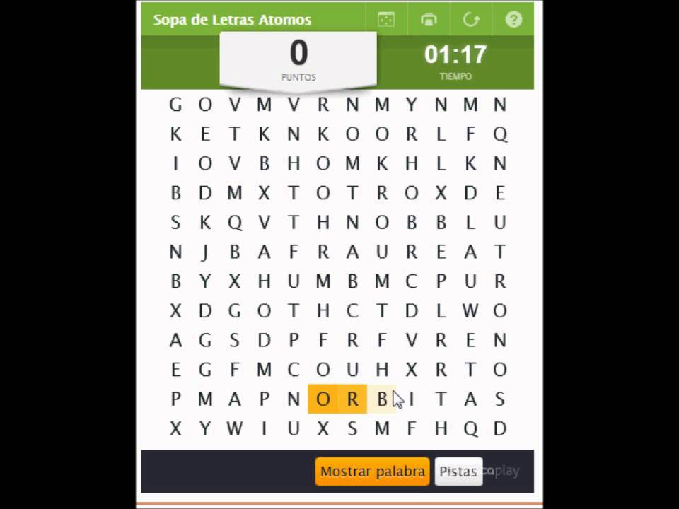 Sopa de Letras Atomo - YouTube
