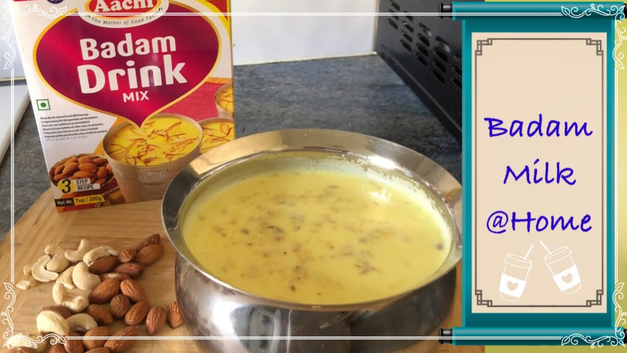 చల్లని సాయంత్రం వేడి వేడి బాదం పాలు//Instant Hot/Cold Badam Milk at ...