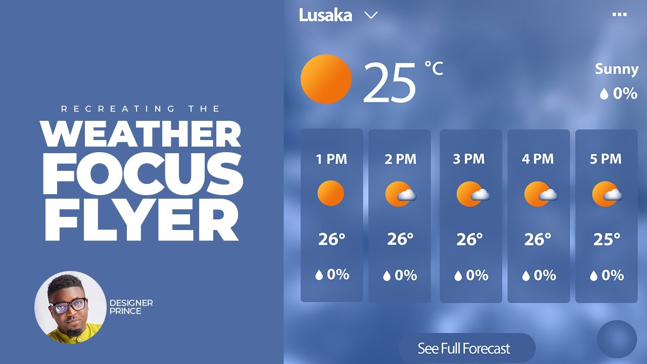 Recreating the Weather Focus Flyer in photoshop - YouTube