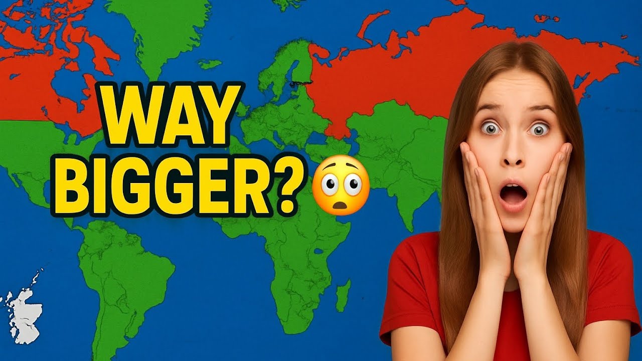 Top Countries That Are WAY Bigger Than They Look on the Maps - YouTube