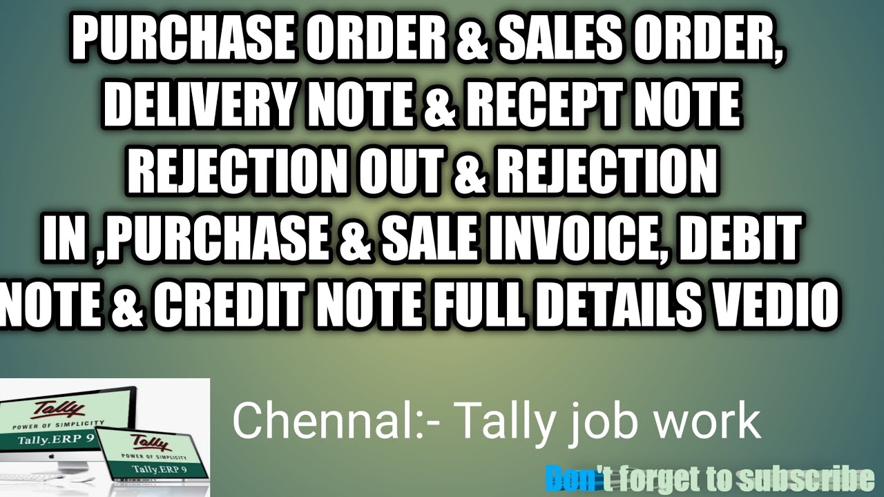 How to Create Purchase order, sales order, Delivery Note, Recept Note ...