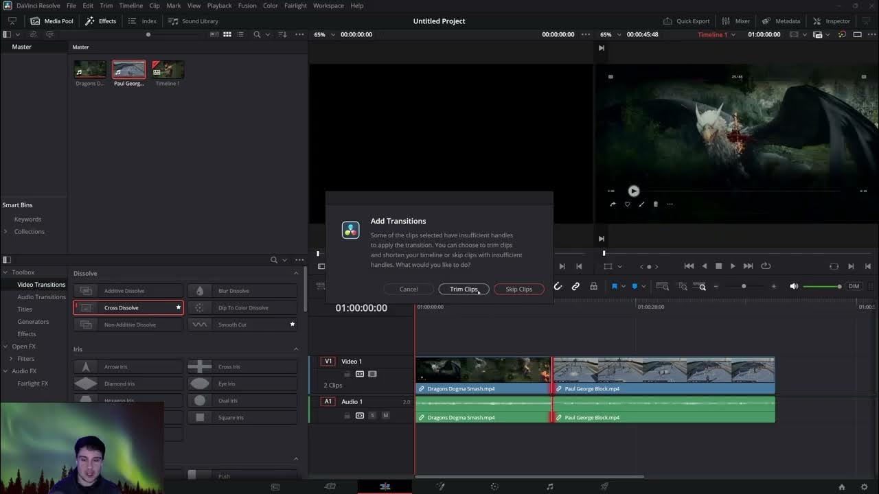 EASY FIX Davinci Resolve Transition Issue - YouTube