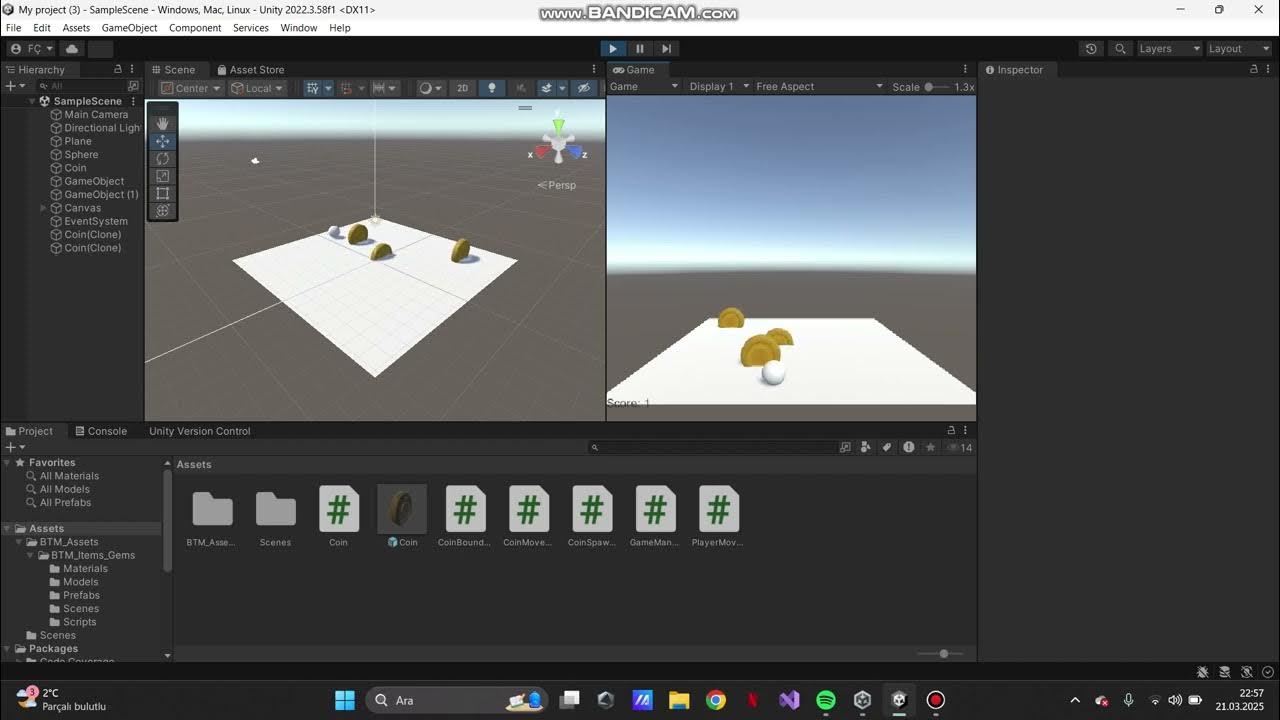 Unity ile Altın Toplama Oyunu - YouTube