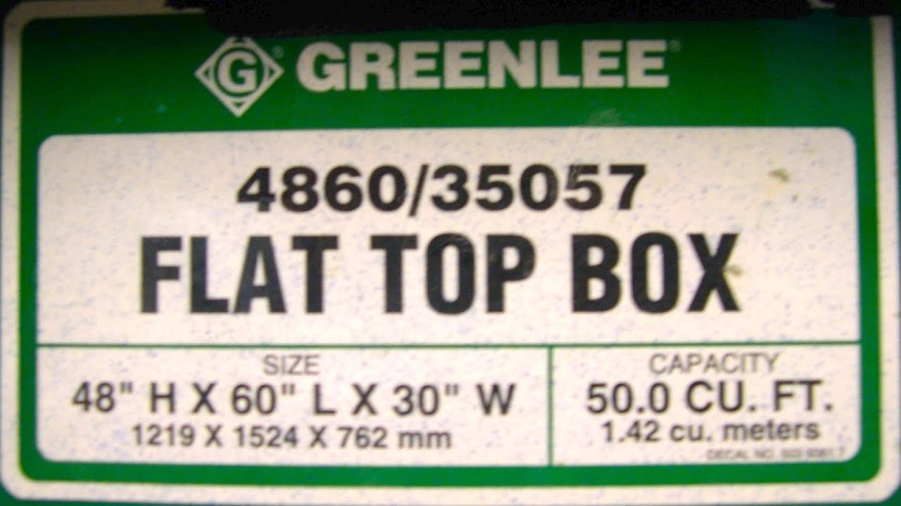 Greenlee Flat Top Box 4860 - YouTube