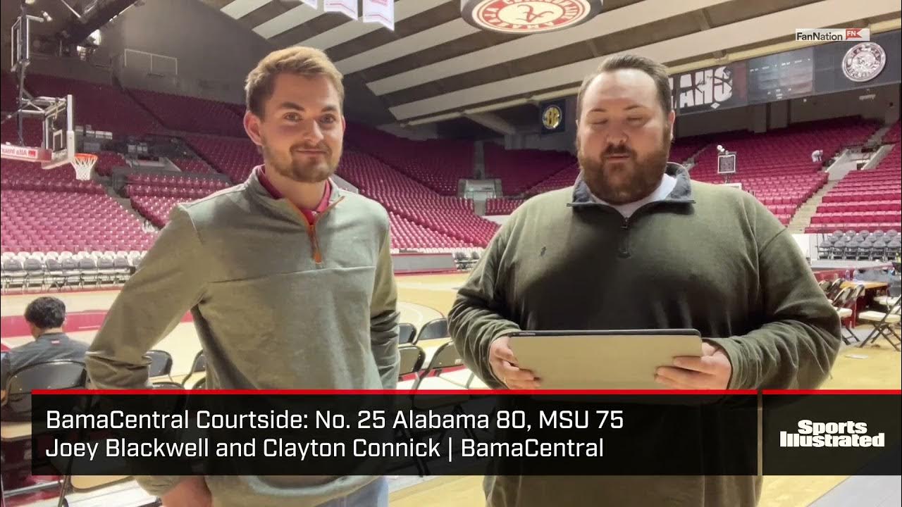 BamaCentral Courtside: No. 25 Alabama 80, MSU 75 - YouTube