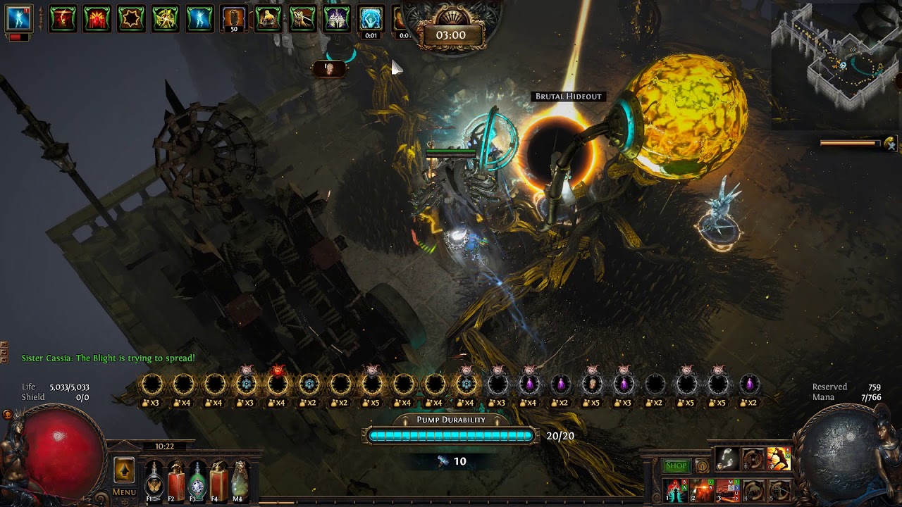 PoE Delirium - T16 Blighted Map - Cyclone - YouTube