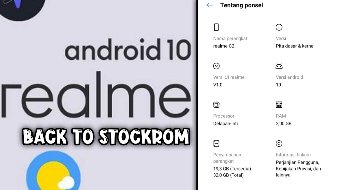 CARA KEMBALI KE STOCK ROM TANPA PC | TEST IN REALME C2 || 99% BERHASIL ...