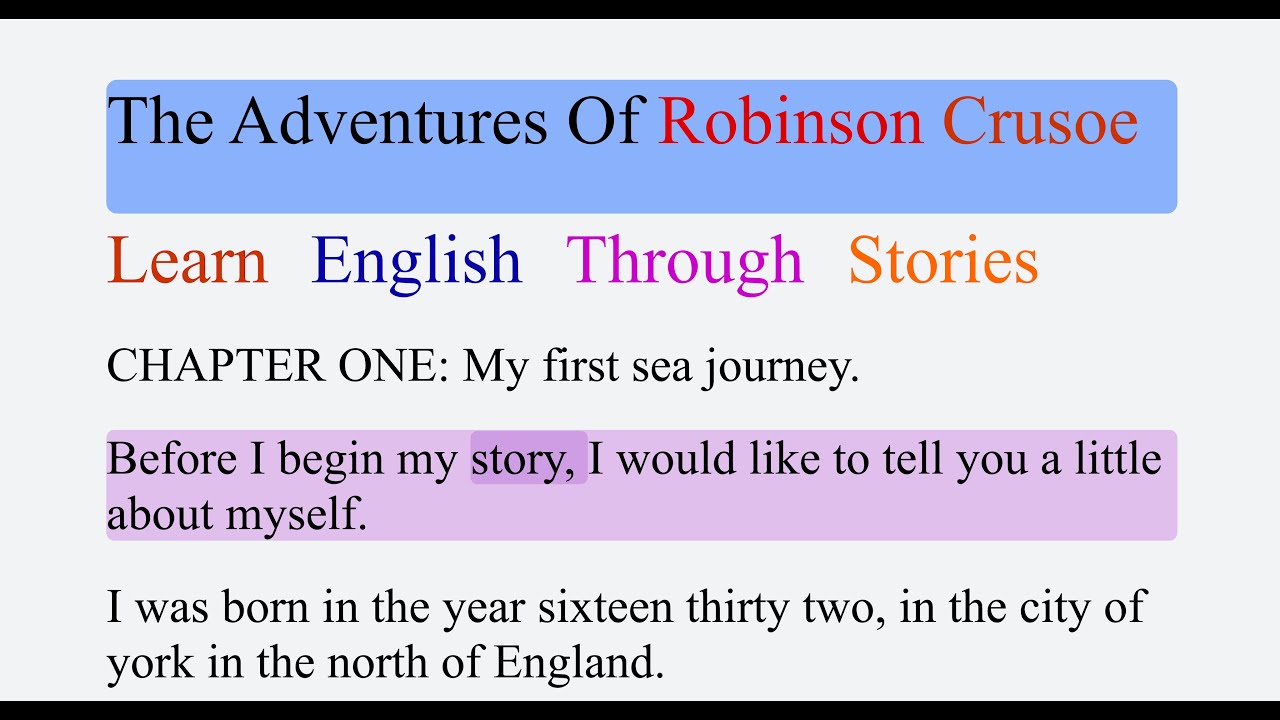 Robinson Crusoe | Learn English Through Short Stories | Improve Your ...