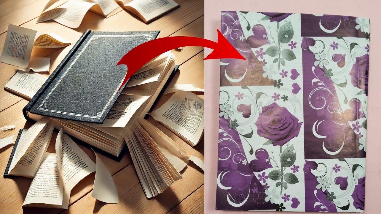DIY Easy Way to Restore an Old Book! 📖 " #craftwithpaper #diy # ...