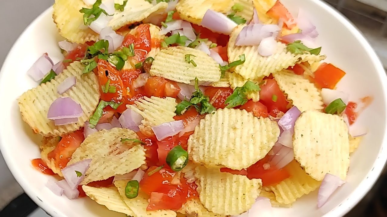 chips chat recipe | चिप्स चाट रेसिपी | snacks recipe | instant chips ...