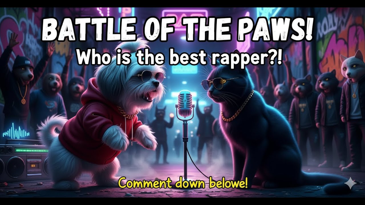 EPIC Cat vs Dog RAP BATTLE! 🎤🔥 (Battle of the Paws!) #RapBattle # ...
