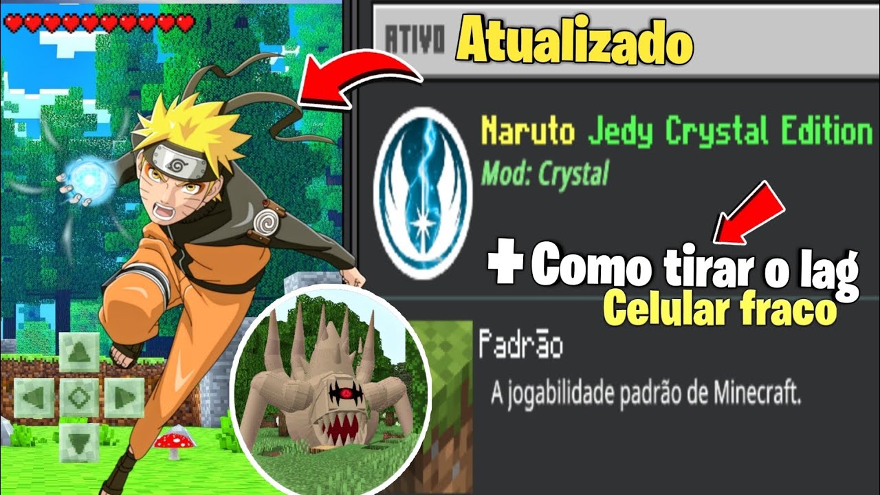 SAIU!! COMO instalar o Novo addon de Naruto jedy crystal v8.1 para mcpe ...