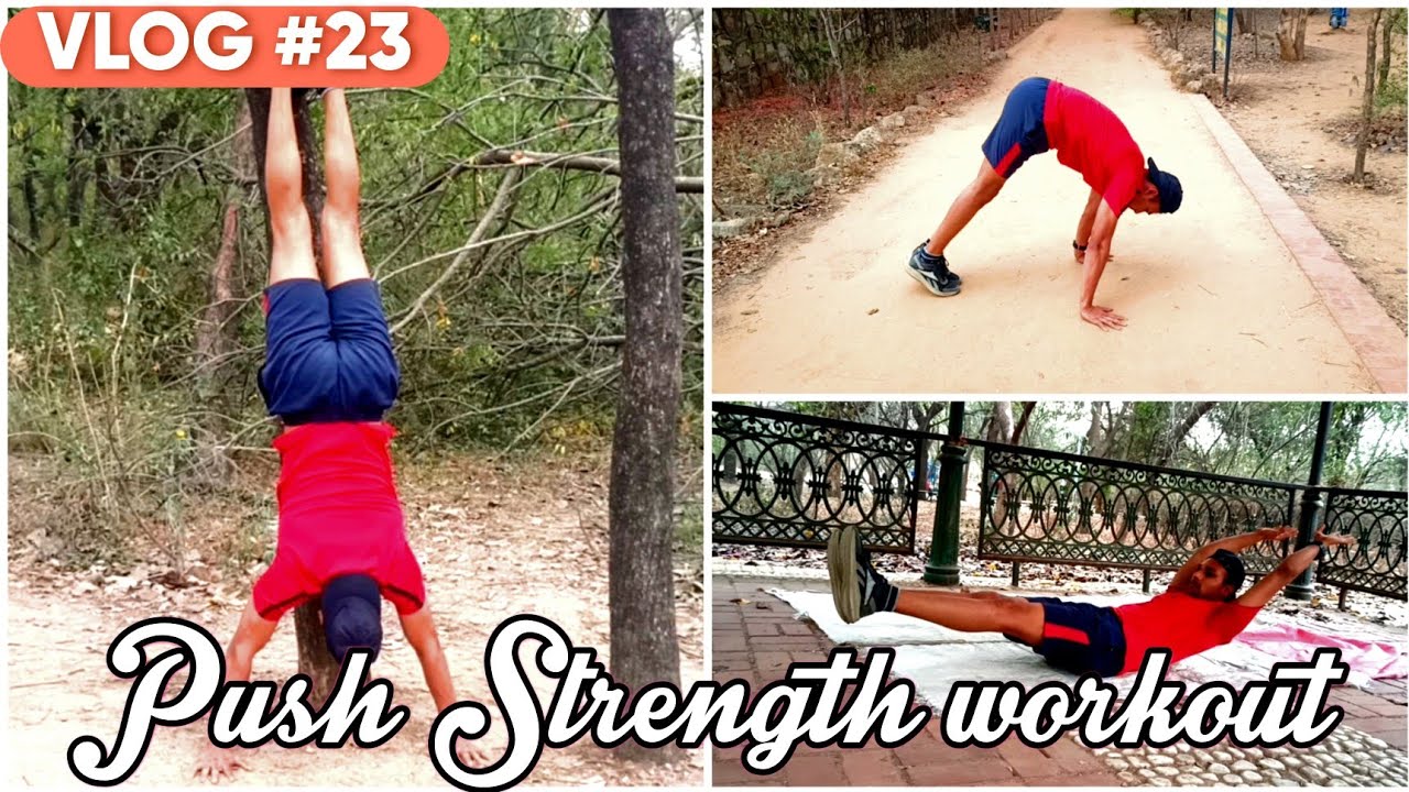 Push Strength Workout || 100 vlog challenge (day 23) - YouTube