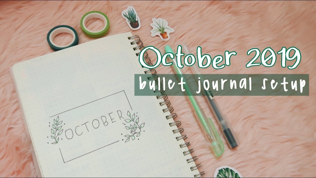 October 2019 Bullet Journal setup + plan with me (minimalist) - YouTube