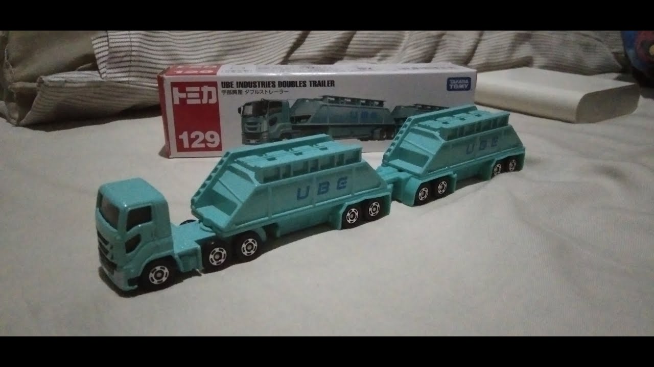 Tomica No.129 Ube Industries Doubles Trailer - YouTube