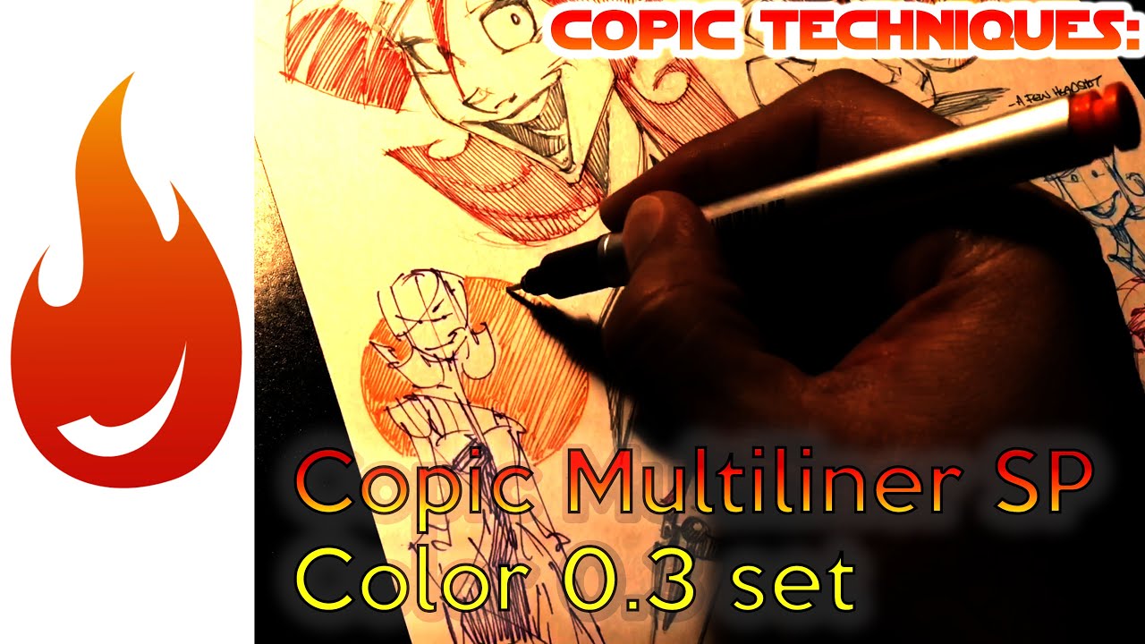 Using Color Copic Multiliner SP Pens for Drawing and Sketching - YouTube