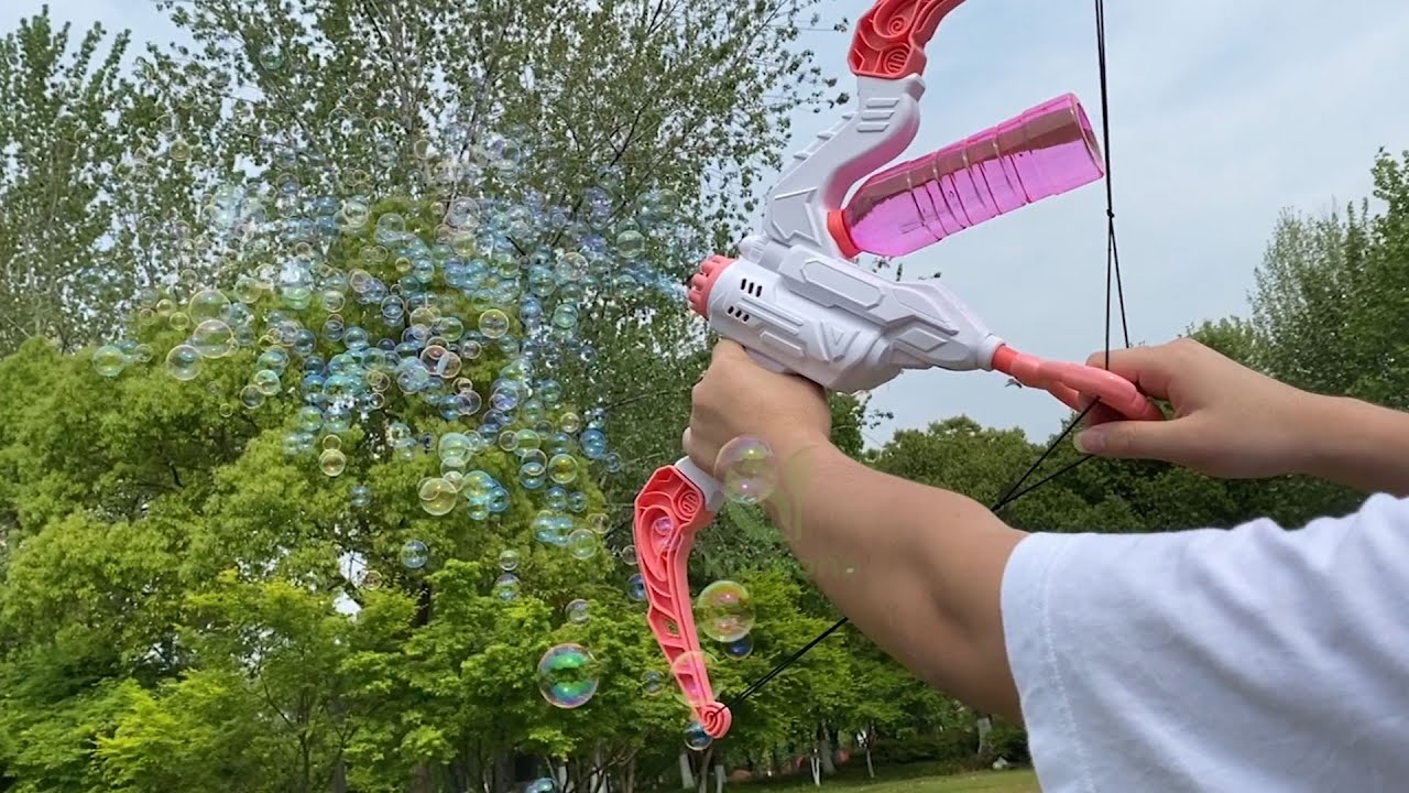 2 in 1 Bow and Arrow Water Gun Bubble Machine Unbox and Review 2022 ...