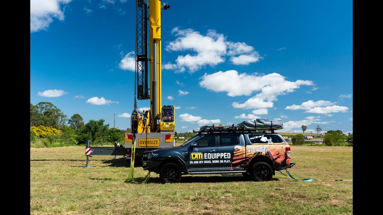 TJM Tested To The Extreme - Crane Lift Ford Ranger - YouTube