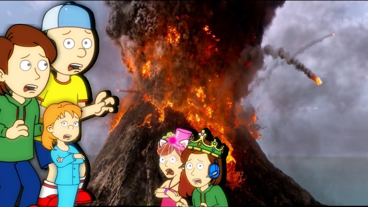 Caillou survives a Volcano Eruption/Escapes/Plane Crash - YouTube