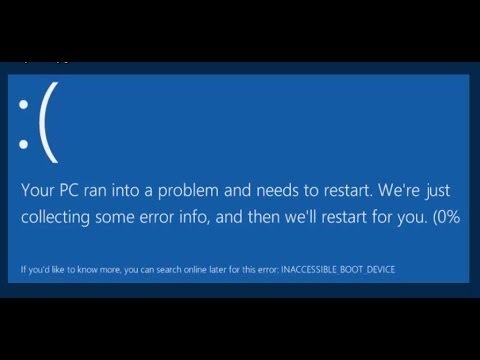 How To Fix Your pc ran into a problem and needs to restart - YouTube