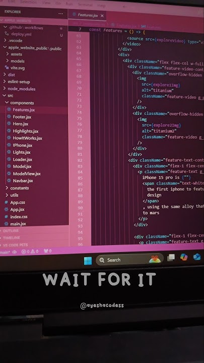 power of REACT 💙 apple website clone! #coding #reactjs #programming #iphone #website #frontend ...
