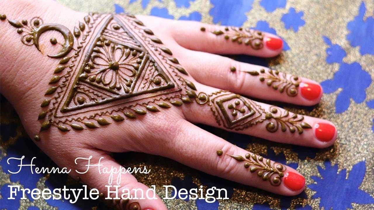 Moroccan Inspired Henna Design - YouTube