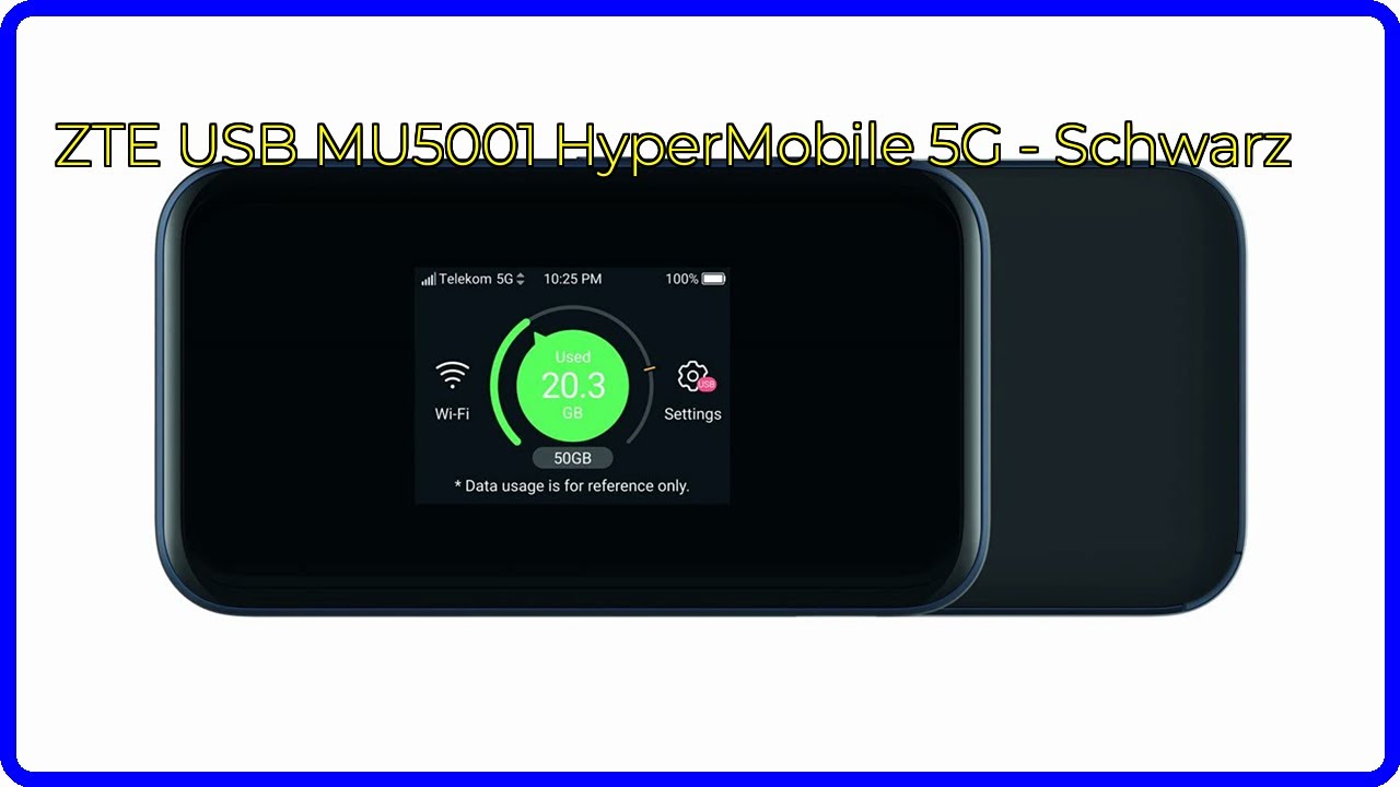BEWERTUNG (2024): ZTE USB MU5001 HyperMobile 5G - Schwarz. WESENTLICHE Einzelheiten - YouTube