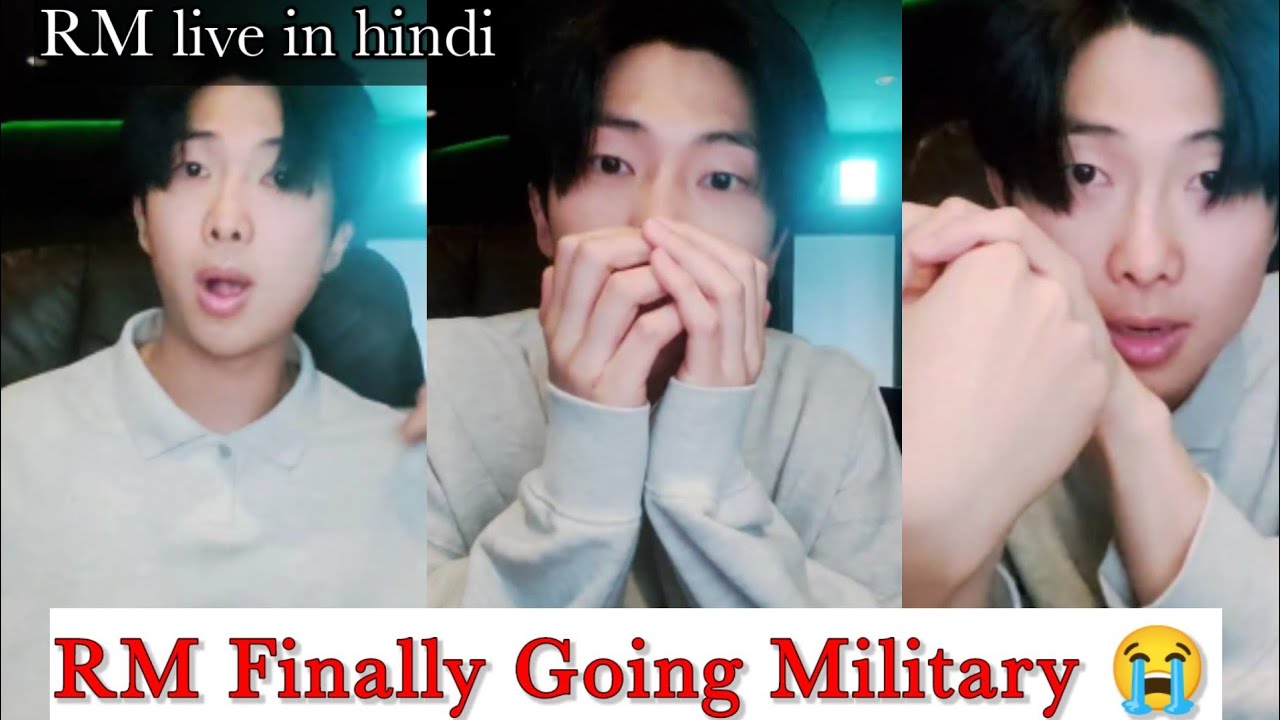 RM Finally Going Military 😭| RM Live In Hindi 🇮🇳 - YouTube