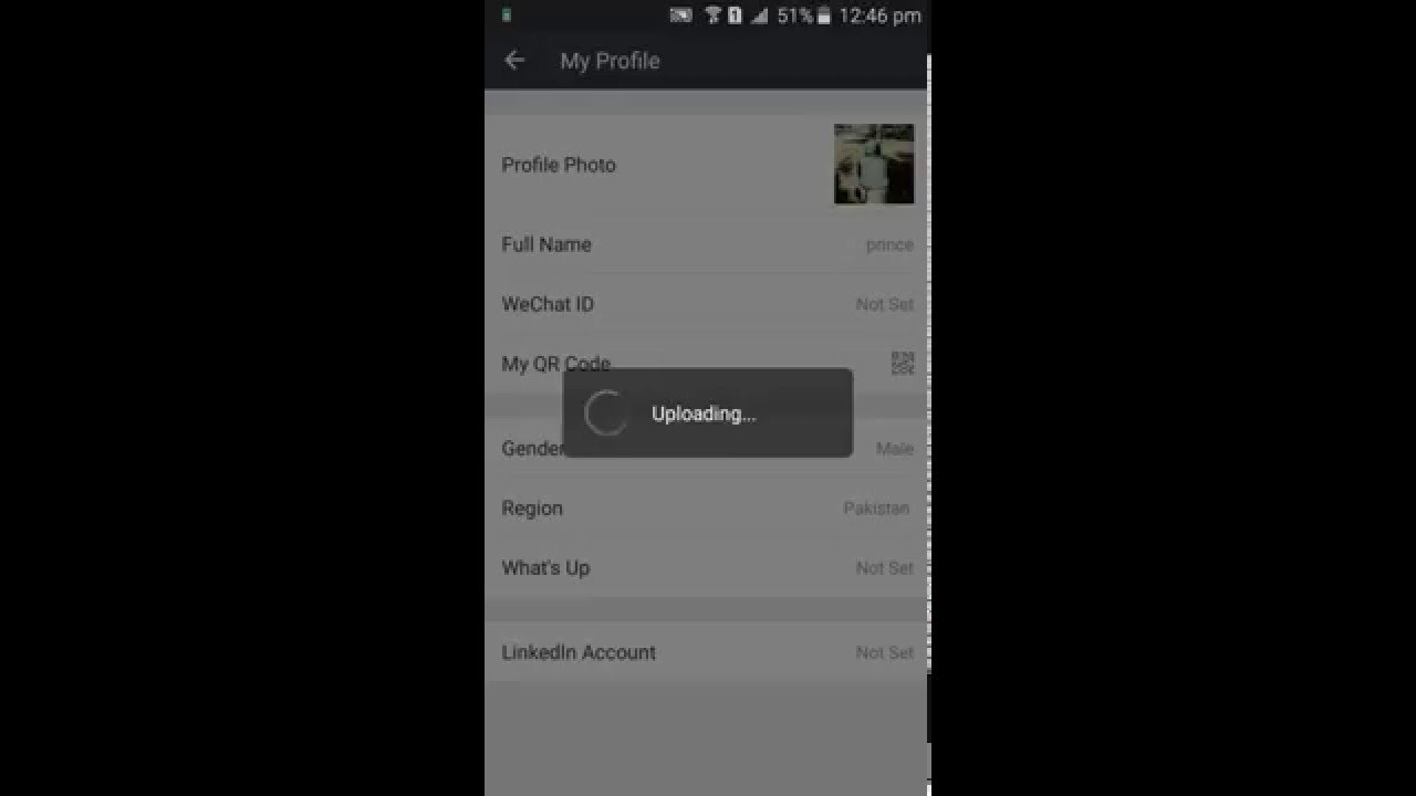 WeChat Android App on make profile photo - YouTube