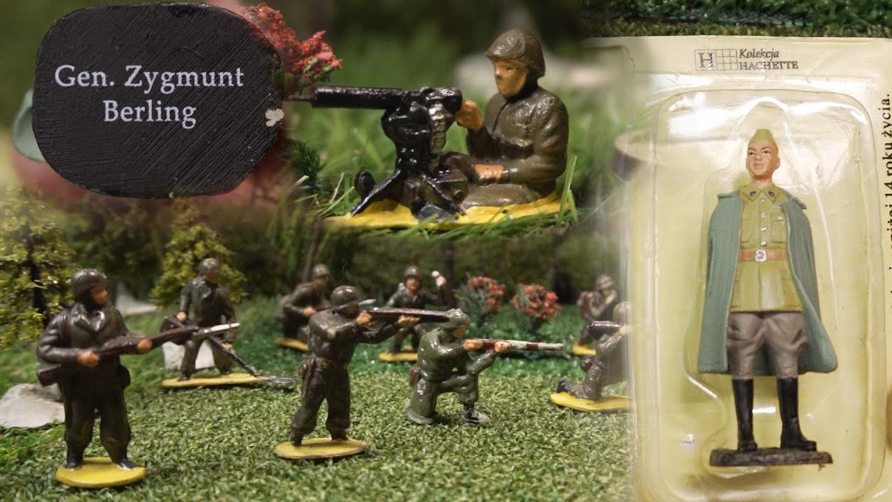 Wojsko Polskie generał Zygmunt Berling ręcznie malowane figurki - YouTube
