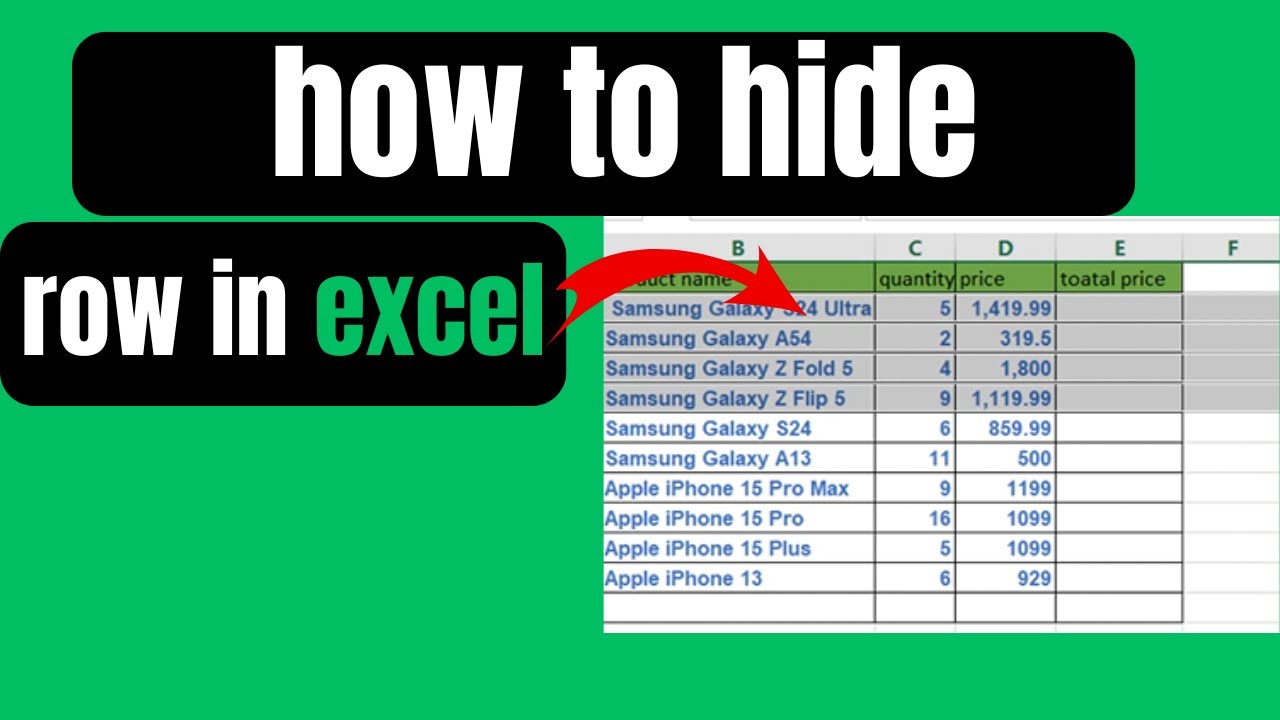 Excel How To Hide Selected all Rows In Excel YouTube excel-how-to-hide-selected-all-rows-in-excel-youtube