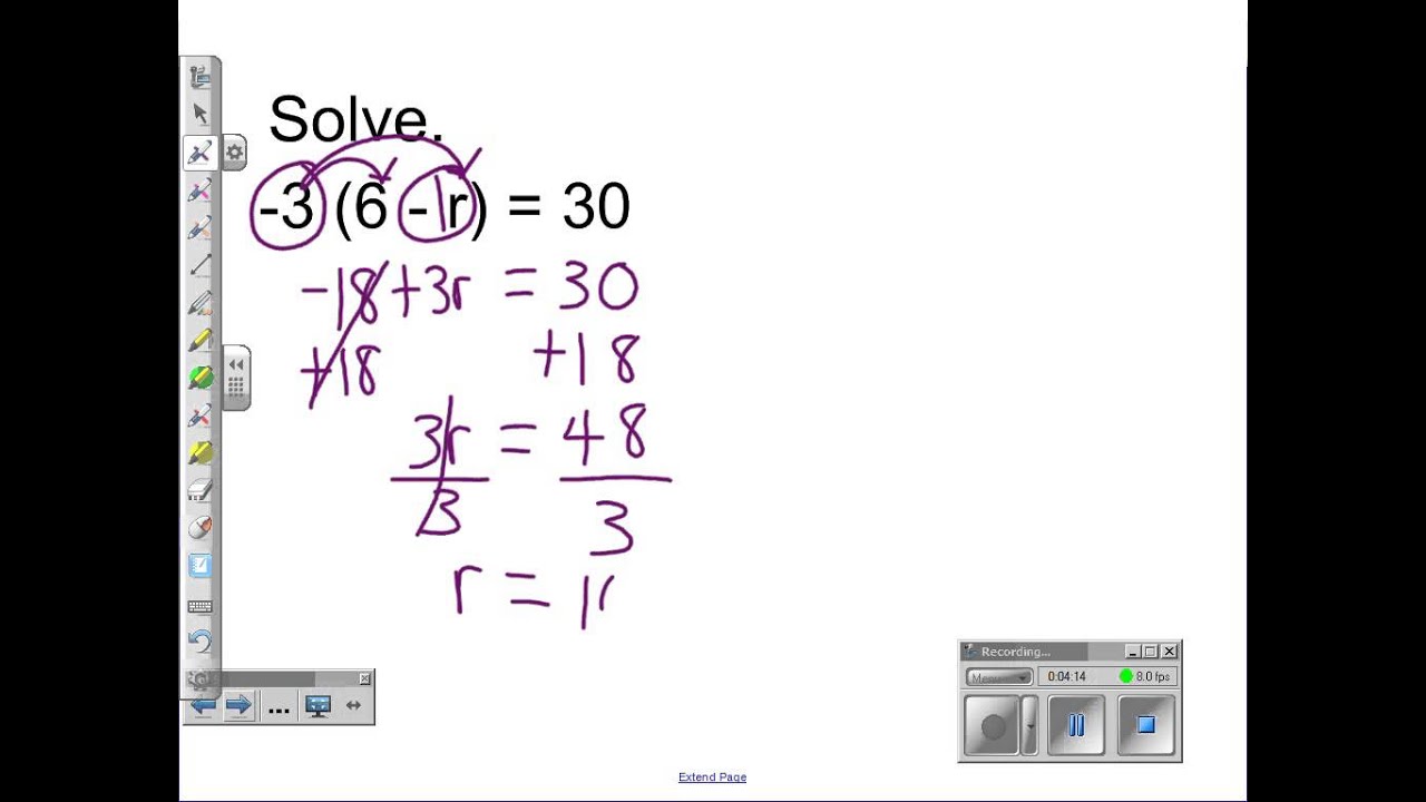 Solving Multi Step Equations Lessons Blendspace