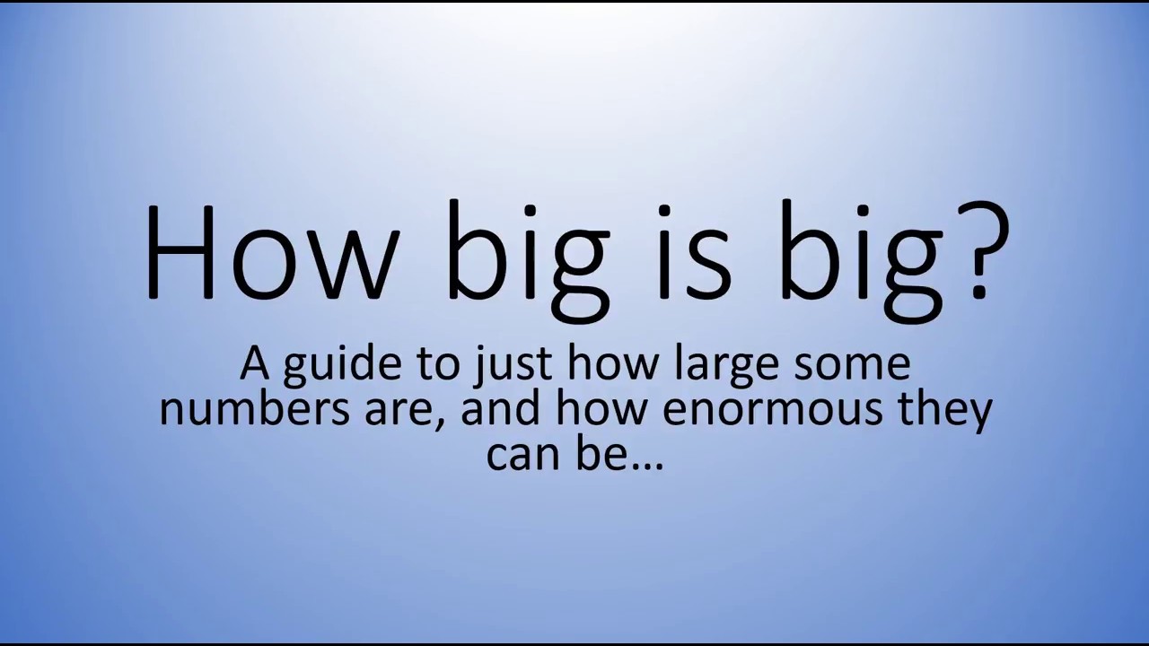 How Big Is Big? An Introduction to large numbers, including Graham's ...