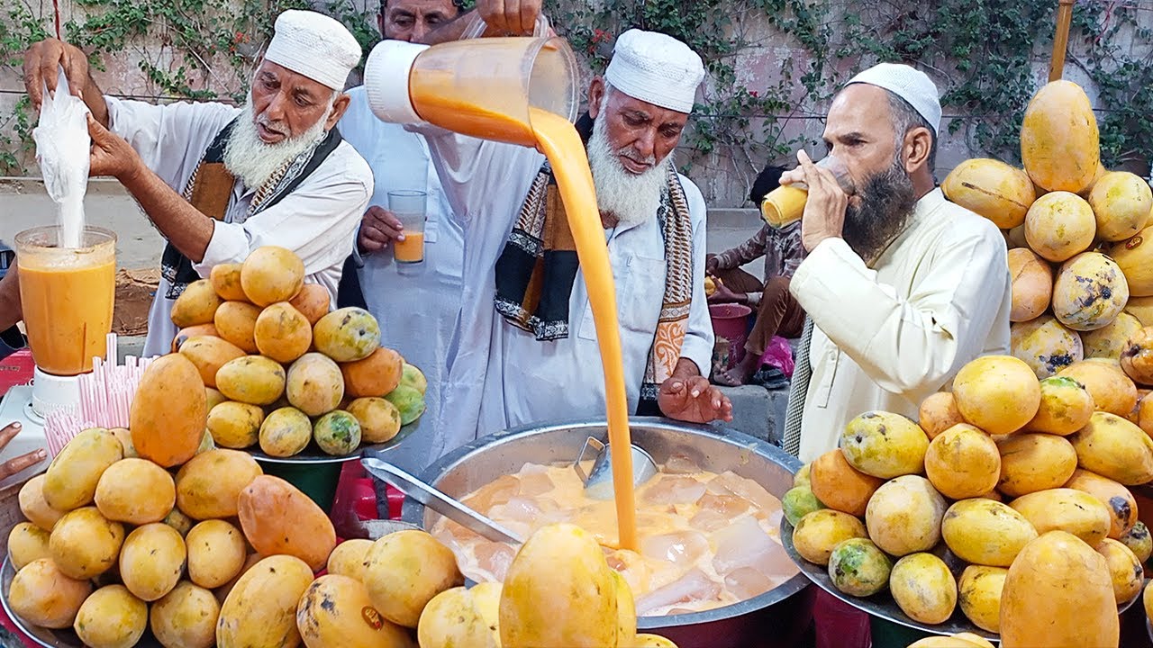 Amazing Mango Juice l Old Man Making Refreshing Roadside Mango Juice l ...