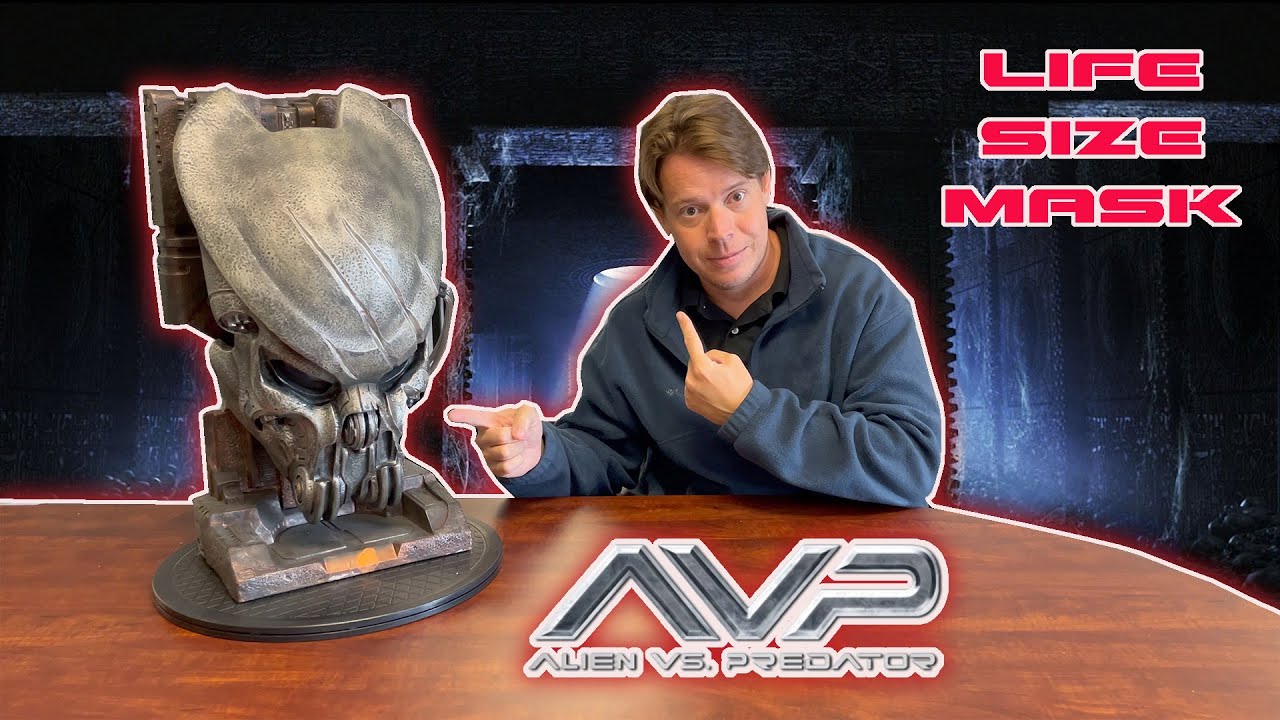 LIFE SIZE PREDATOR MASK! Celtic Warrior in AVP by Cool Props - YouTube