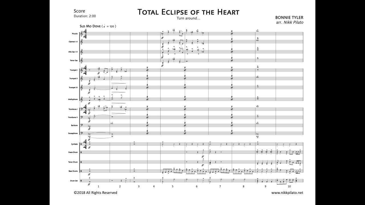 Total Eclipse of the Heart - Bonnie Tyler (Marching Band Arrangement) - YouTube
