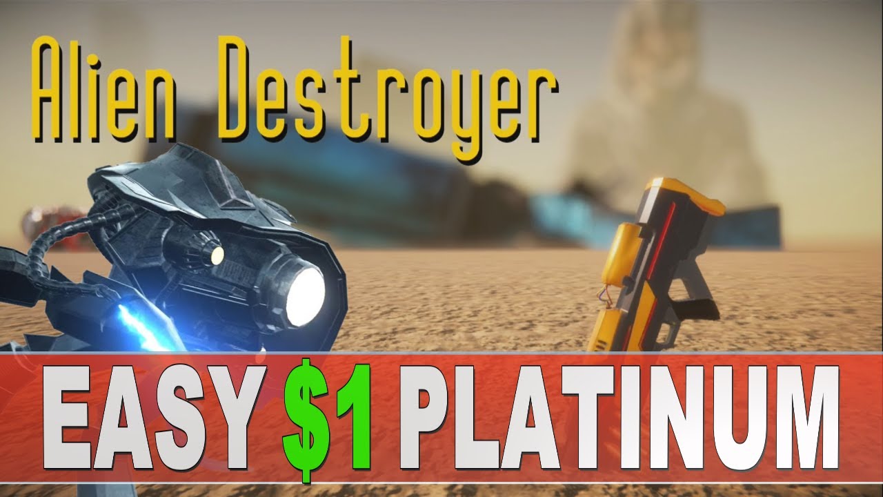 Easy & Fast $1 Platinum Game | Alien Destroyer Quick Trophy Guide | 2x ...