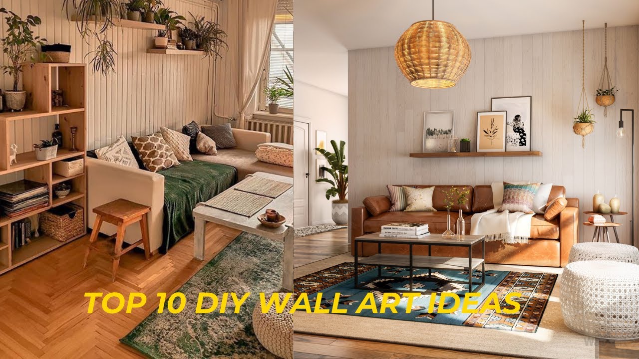 10 Creative diy wall ideas - YouTube