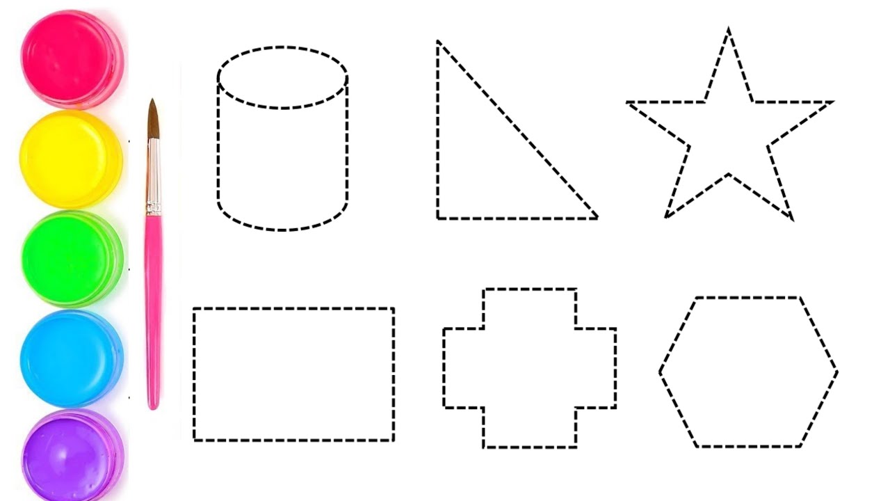 Shaped drawing for kids | star cross, 2d shapes drawing for kids ...