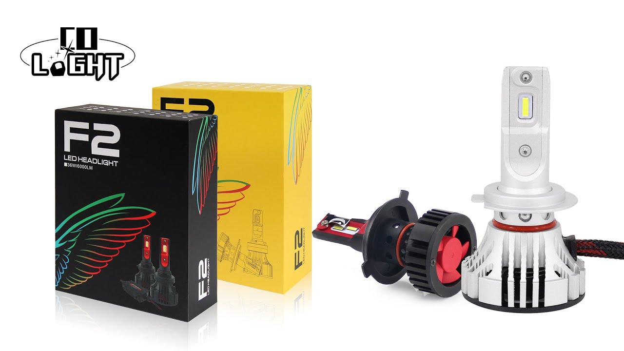 CO LIGHT F2 Series LED Headlight Bulbs CANBUS Fan Cooling - YouTube