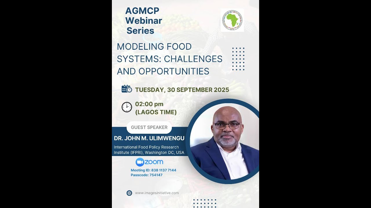 AGMCP Webinar: Modelling Food Systems: Challenges and Opportunities ...