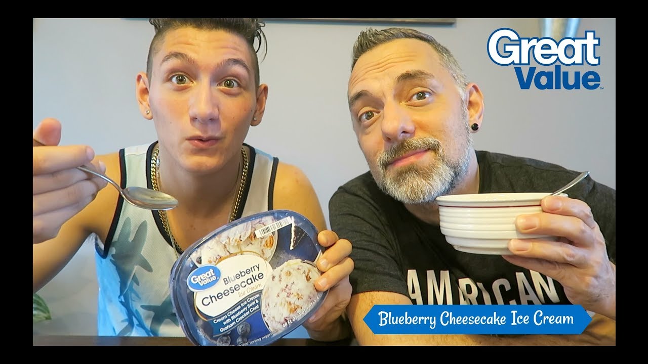 Great Value Blueberry Cheesecake Ice Cream Review! - YouTube