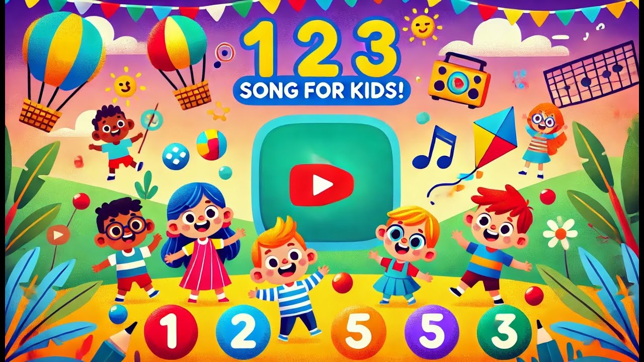 🔢 1 2 3 Song for Kids! Learn Counting 1 to 10! Educational Number Video ...