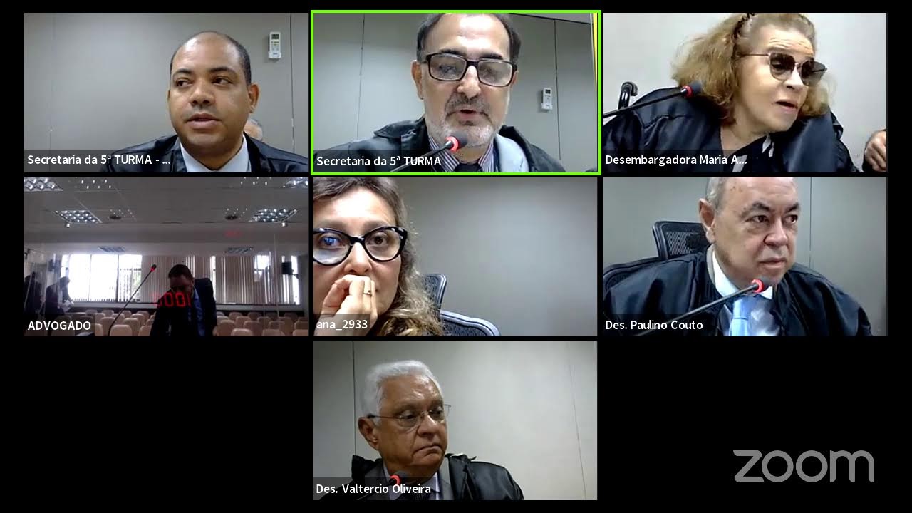 9ª SESSÃO ORDINÁRIA SEMIPRESENCIAL DA 5ª TURMA DO TRT5 - YouTube